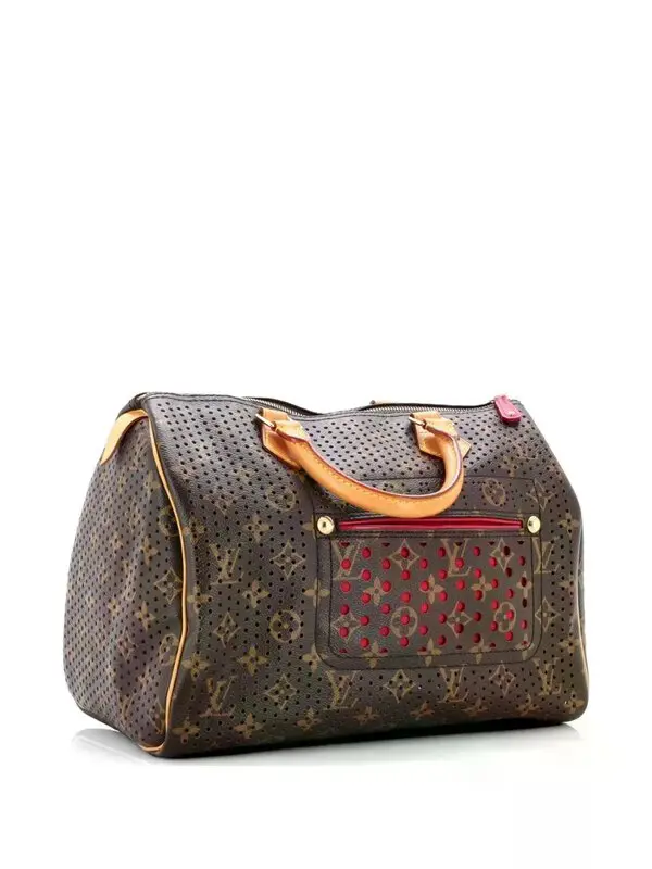 LOUIS VUITTON Speedy Handbag Perforated Monogram Canvas 30 - Brown