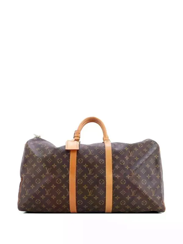 LOUIS VUITTON Keepall 55 Monogram Canvas Travel Bag - Brown