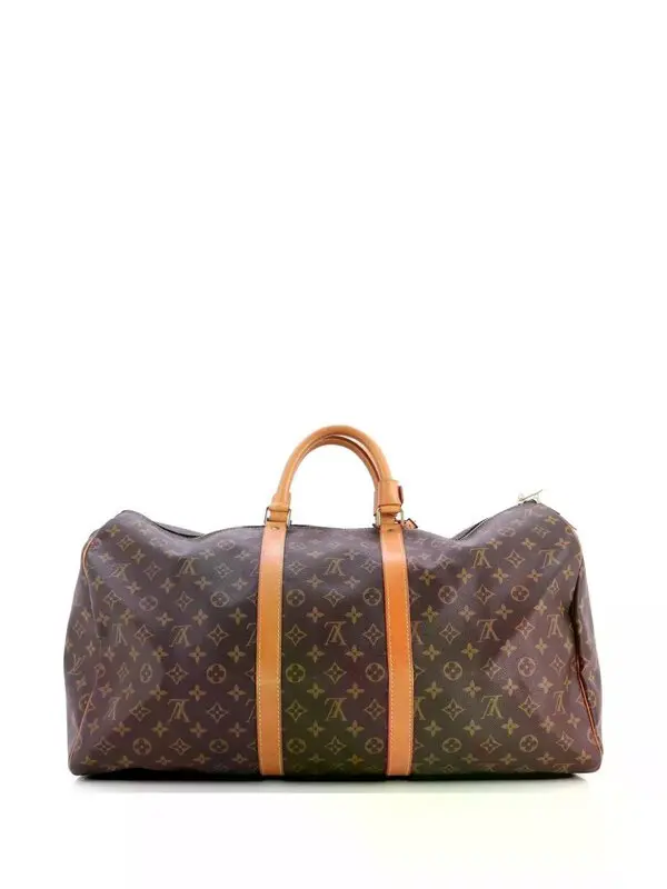 LOUIS VUITTON Keepall 55 Monogram Canvas Travel Bag - Brown