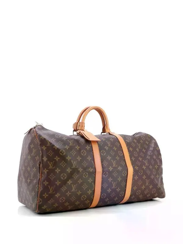 LOUIS VUITTON Keepall 55 Monogram Canvas Travel Bag - Brown