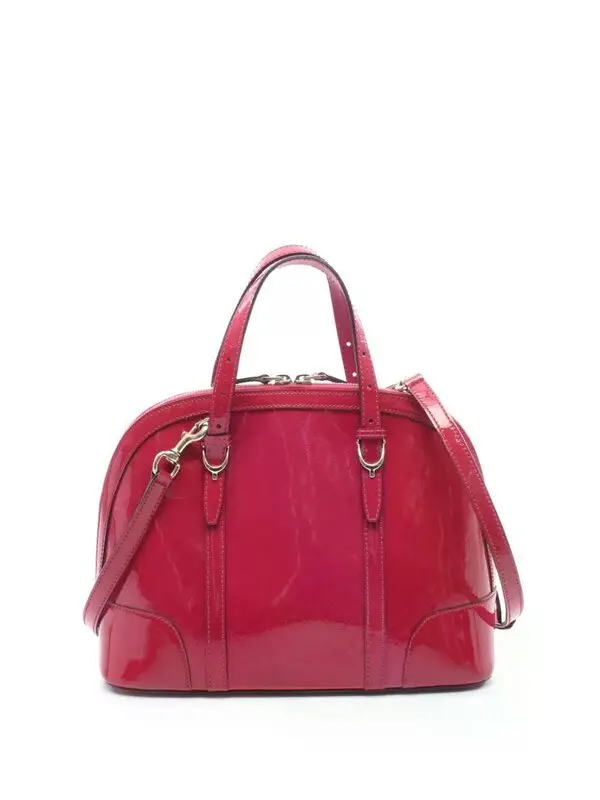 Gucci 2000-2015 Small Micro Guccissima Patent Dome Satchel - Pink