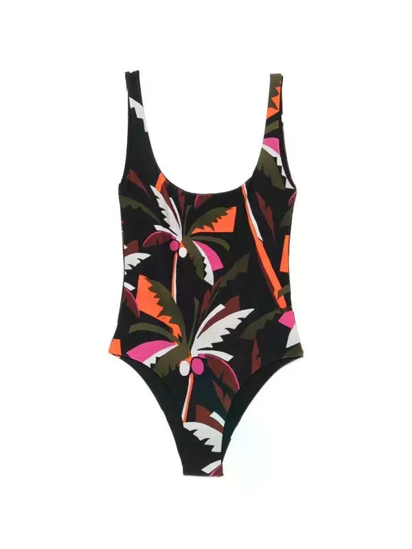 OSKLEN Patterned One-piece Swimsuit - Black