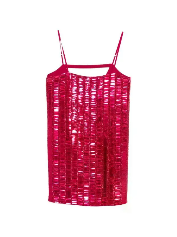 Pinko Embellished Strap Mini Dress - Pink