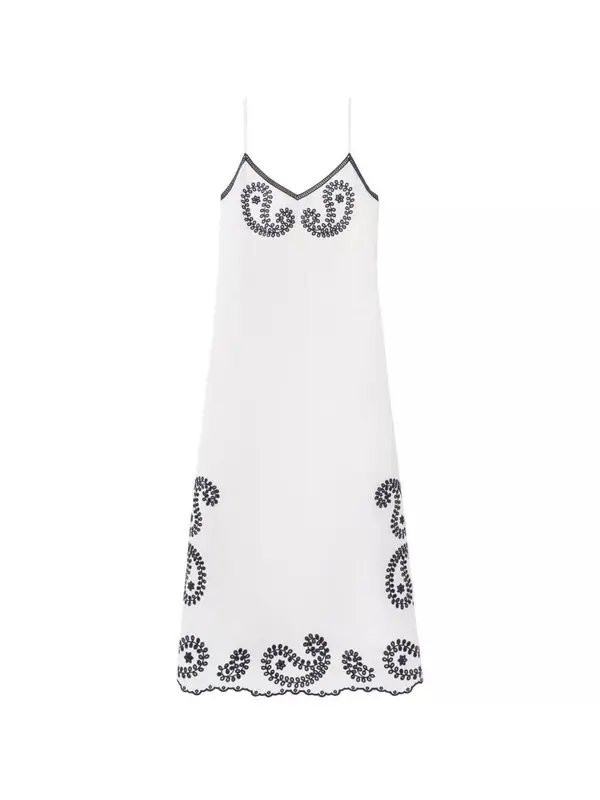 Claudie Pierlot Embroidered A-line Dress - White