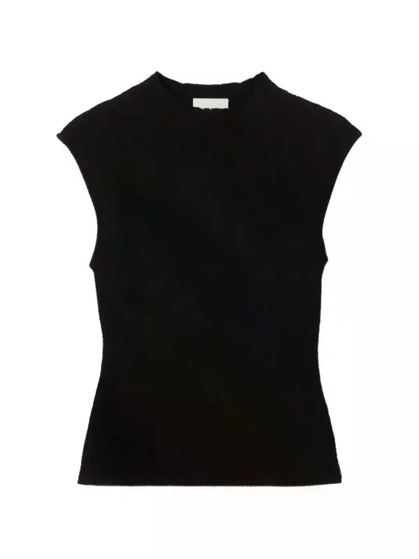 Claudie Pierlot Sleeveless Mock-neck Top - Black