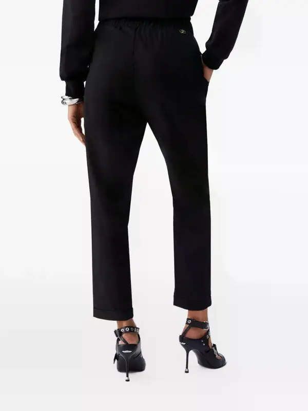 Liu Jo Cuffed Elasticated Trousers - Black