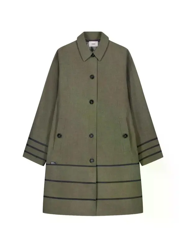 Coperni Striped Car Coat - Green