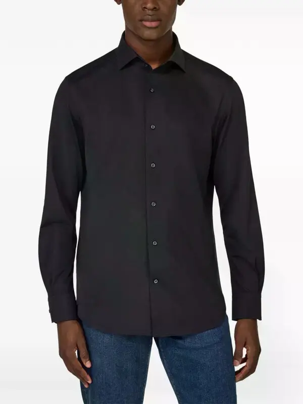 Boggi Milano Pointed-collar Shirt - Black
