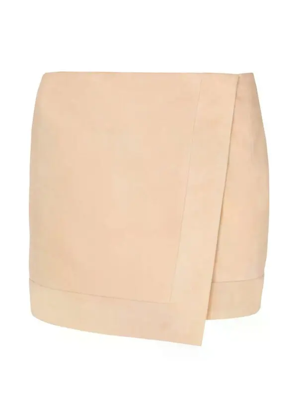 Balmain Suede Mini Skirt - Neutrals