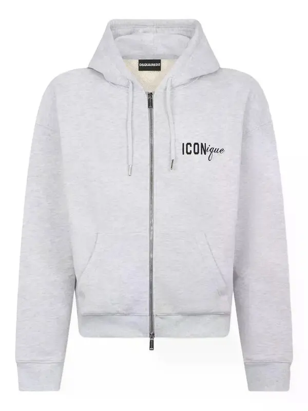 Dsquared2 Zipped Iconique Hoodie - Grey