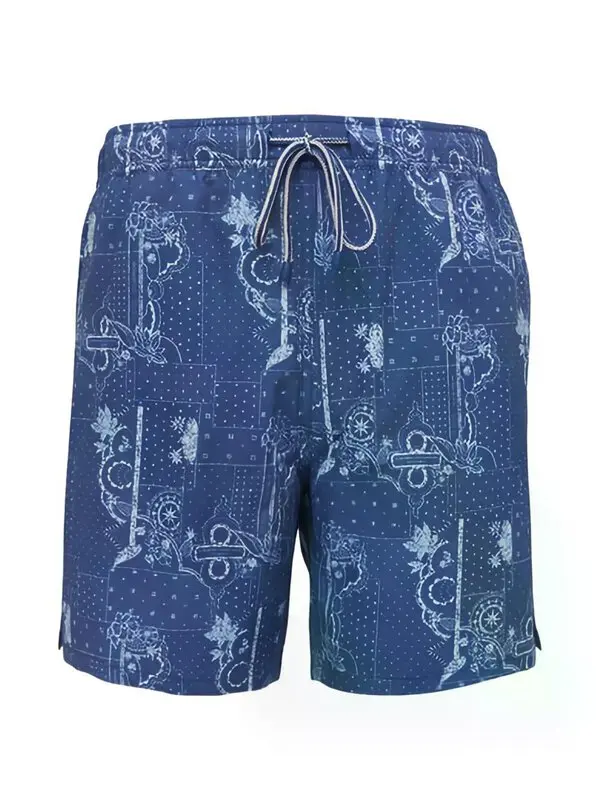 Peter Millar Patterned Swim Shorts - Blue