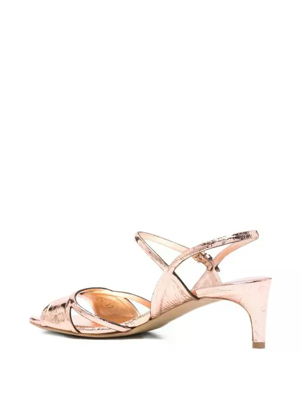 DEL CARLO Criss-cross Strap Sandals - Pink