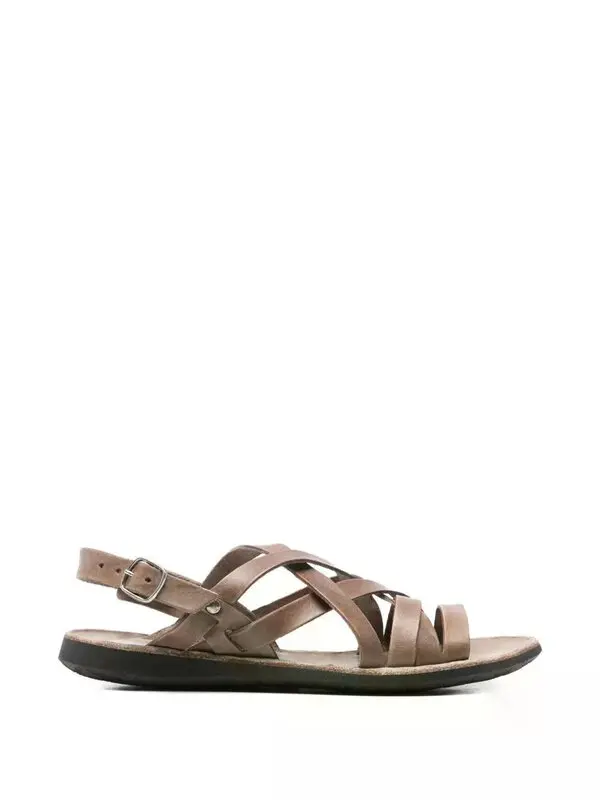 BRADOR Criss-cross Buckled Sandal - Neutrals