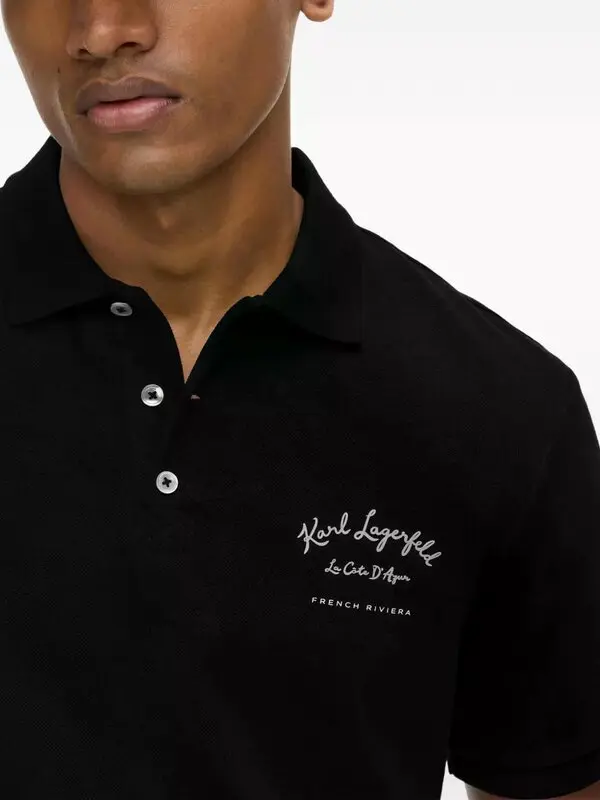 Karl Lagerfeld Pique Polo Shirt