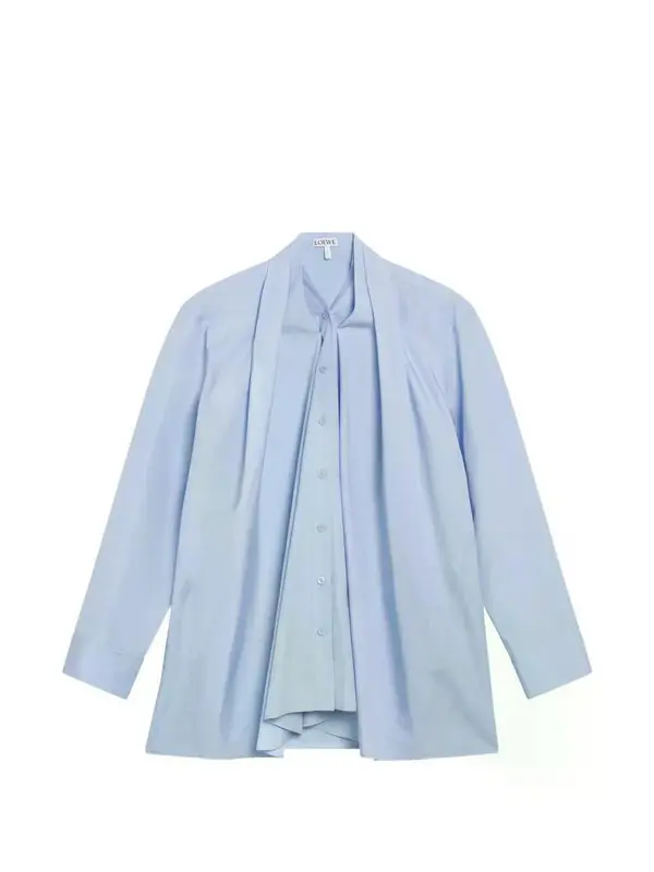 Loewe Draped Cotton Shirt - Blue