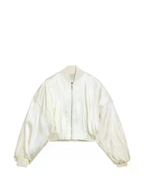 Sportmax Ribbed Bomber Jacket - Neutrals