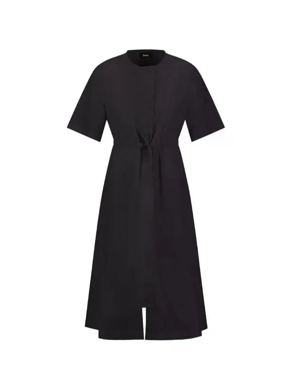 Herno Crinkle Drawstring Dress - Black