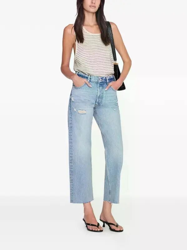 ANINE BING Juliann Striped Tank Top - Neutrals