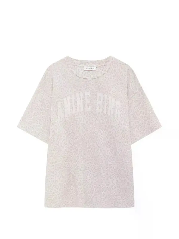 ANINE BING Cade Leopard-print T-shirt - Neutrals