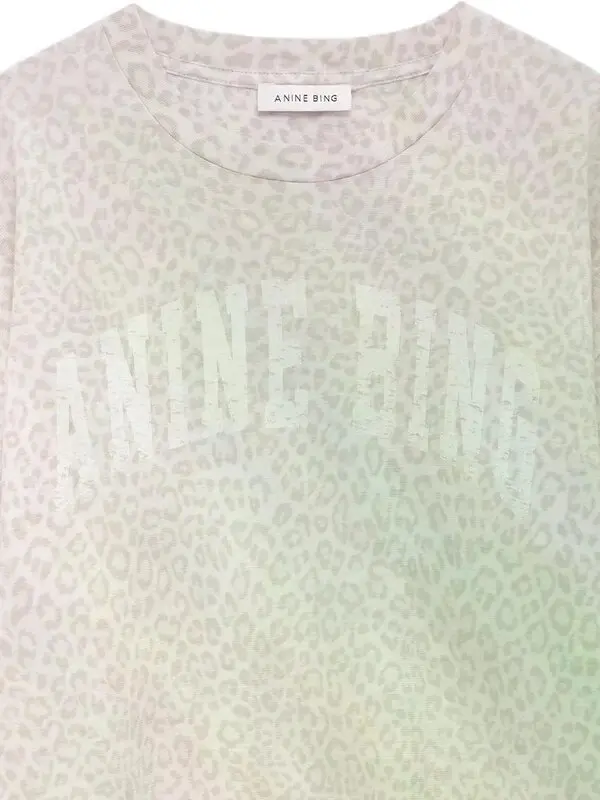 ANINE BING Cade Leopard-print T-shirt - Neutrals