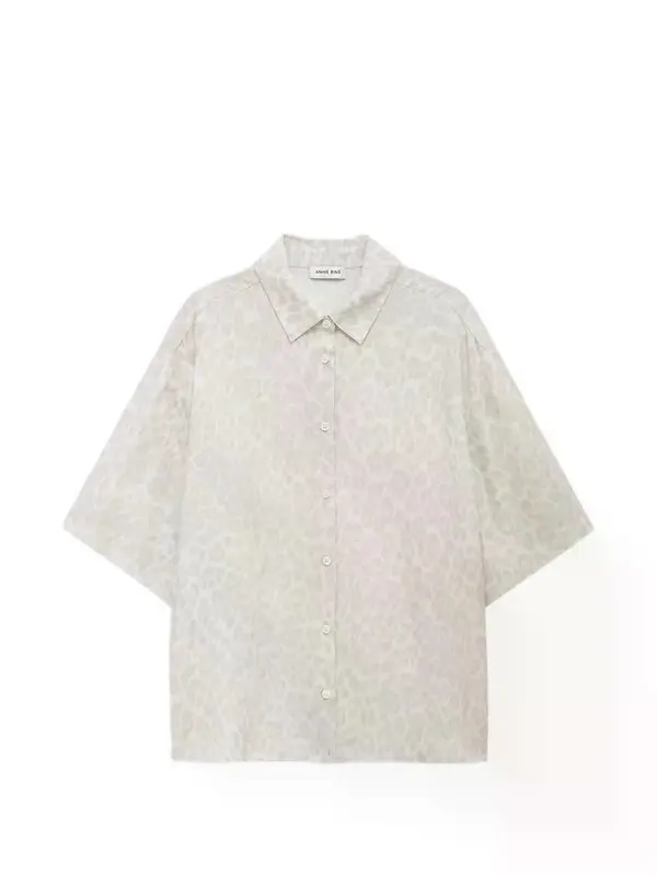 ANINE BING Leopard-print Shirt - Neutrals