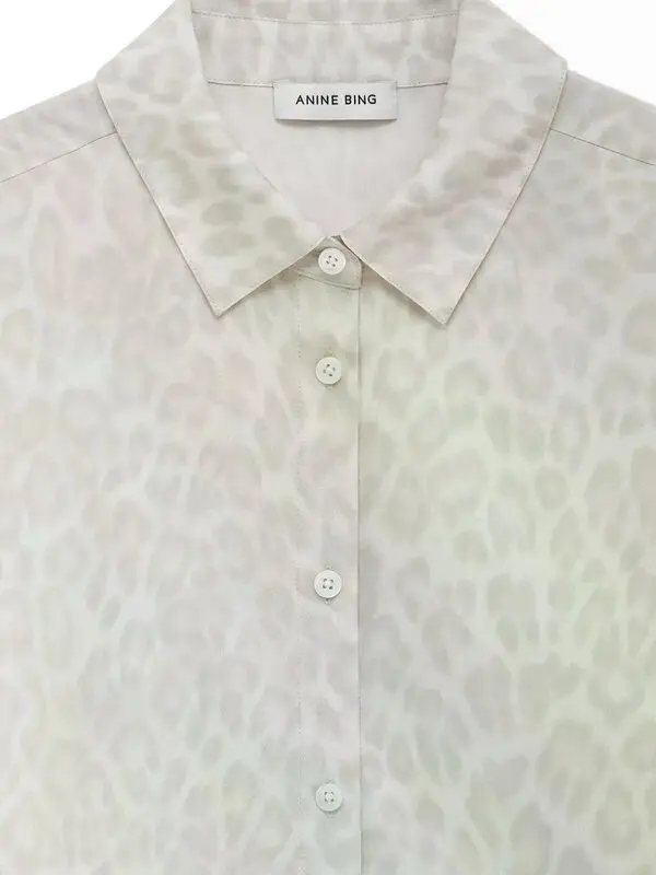 ANINE BING Leopard-print Shirt
