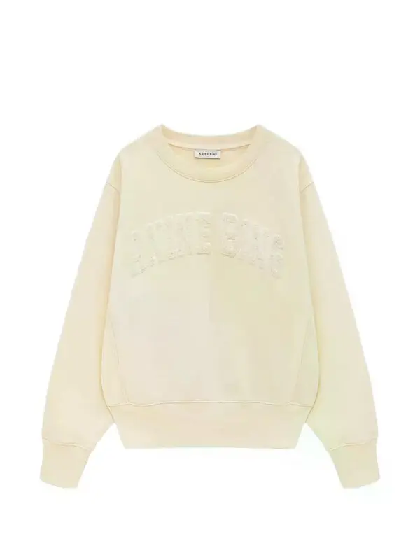 ANINE BING Logo-detail Relaxed Fit Sweatshirt - Yellow