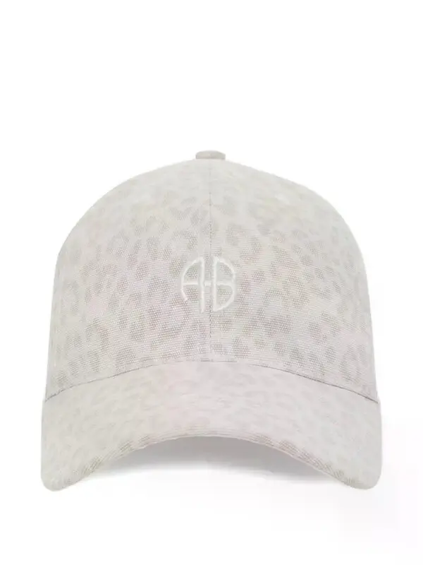 ANINE BING Jeremy Leopard-pattern Baseball Cap - Neutrals