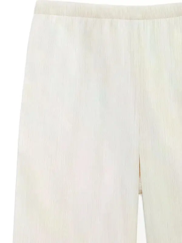 ANINE BING Aden Plissé Palazzo Pants - Neutrals