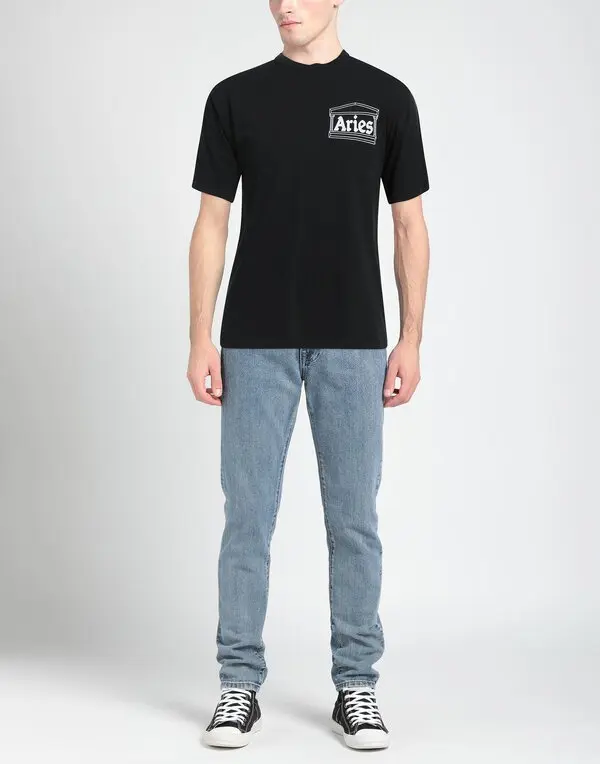 Aries T-shirt Size Cotton - Black
