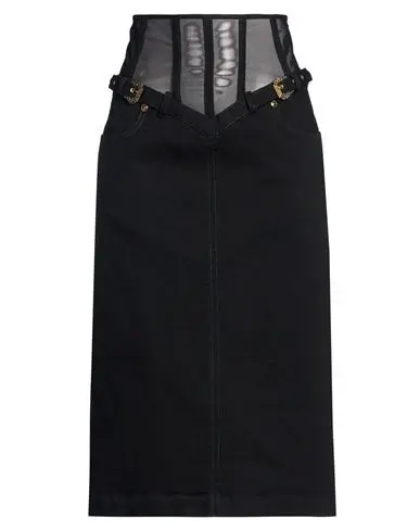 Versace Denim Skirt Size Cotton, Elastane, Polyamide - Black