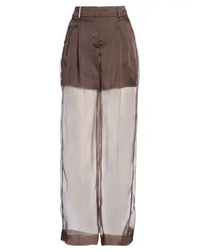 Peserico Straight-leg Organza Pants - Brown