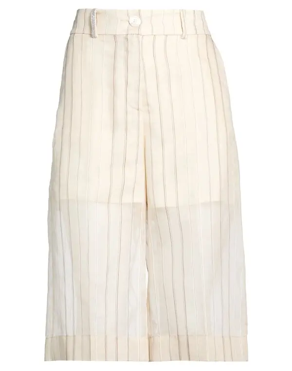 Peserico Striped Organza Bermuda Shorts