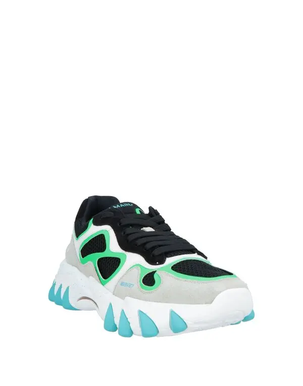Balmain Sneakers In Calfskin, Polyurethane, And Polyester - Black