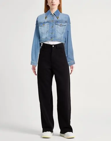 Versace Cotton Elastane Denim Trucker Jacket