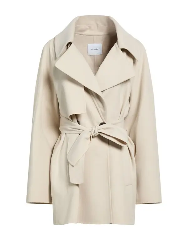 Malo Virgin Wool Blend Trench Coat
