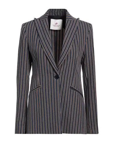 COMPAGNIA ITALIANA Striped Single-breasted Blazer - Brown