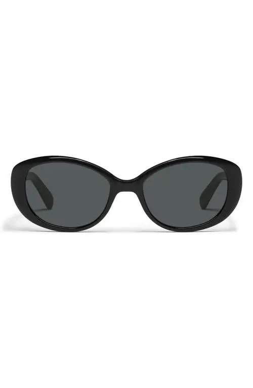 Quay 55mm Round Frame Sunglasses - Black/smoke