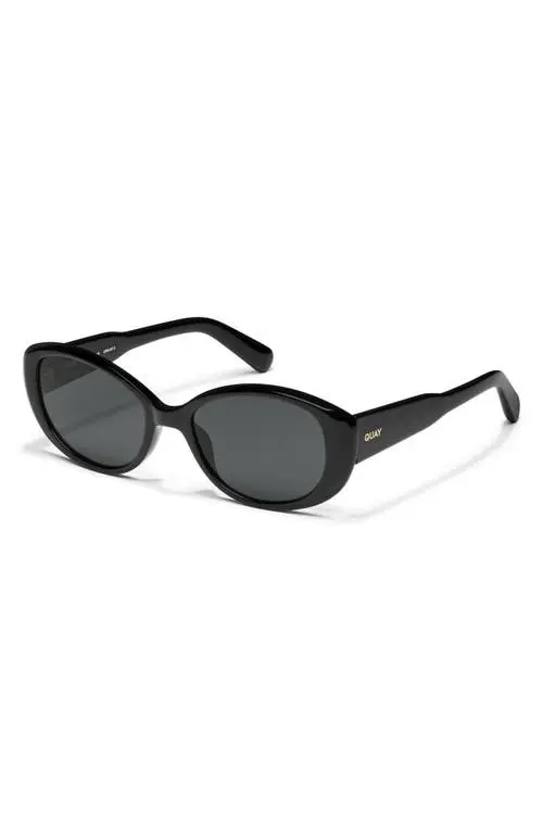Quay 55mm Round Frame Sunglasses - Black/smoke