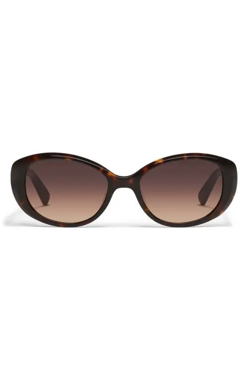 Quay 55mm Round Frame Sunglasses - Dark Tort/dark Fawn
