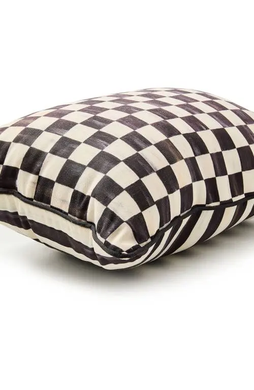 MACKENZIE-CHILDS Courtly Check Print Outdoor Lumbar Pillow