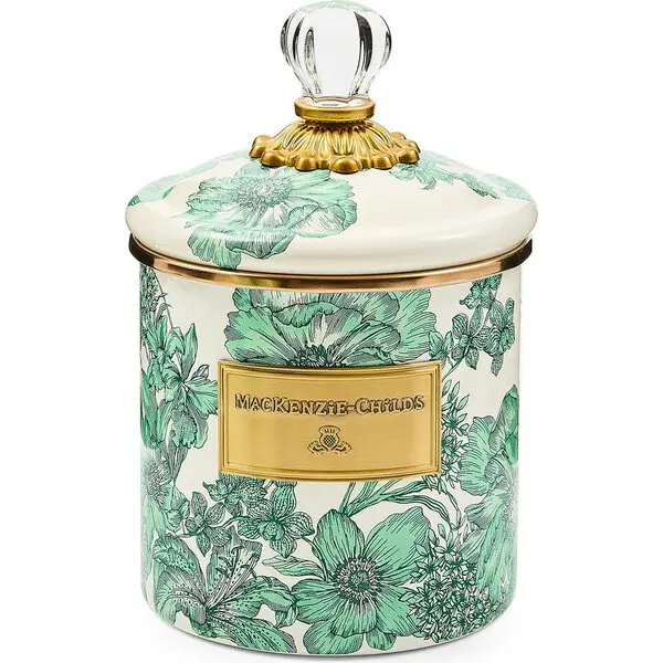 MACKENZIE-CHILDS English Garden Small Canister - Emerald