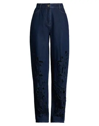 Alpha Studio Straight-leg Jeans With Appliqués - Blue