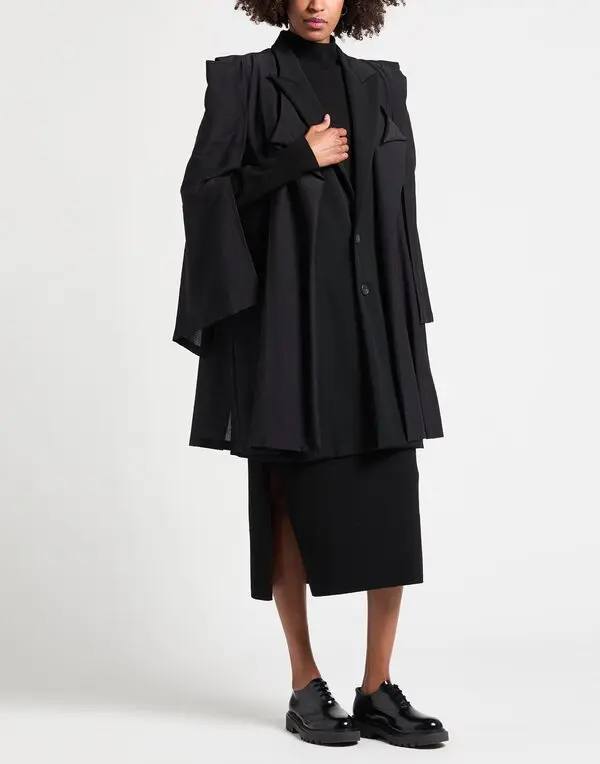 Yohji Yamamoto Overcoat Wool And Silk