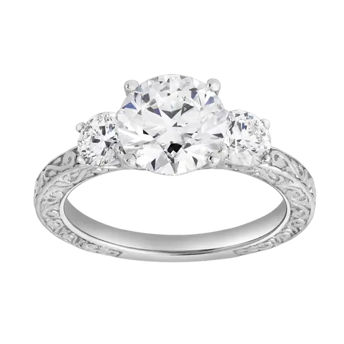 LUVMYJEWELRY Ismere 14k Gold 2.65 Ct Round Lab Grown Diamond Engagement Ring - 14k White Gold