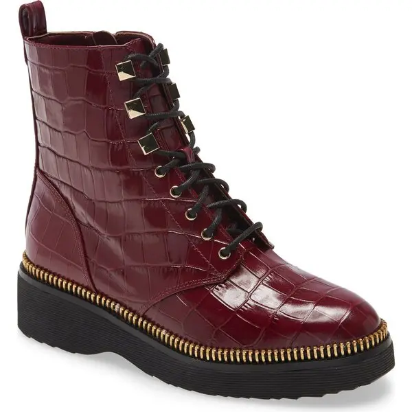 Michael Kors Haskell Combat Boot - Dark Berry
