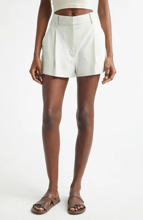 A.L.C. Winston Linen Blend Tailored Shorts - Pale Mint