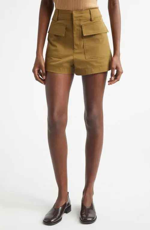 A.L.C. Oakley Stretch Cotton Twill Cargo Shorts - Hazel