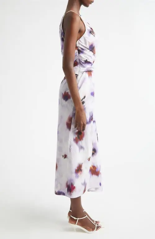 A.L.C. Juno Asymmetric Floral Dress - Lilac Multi