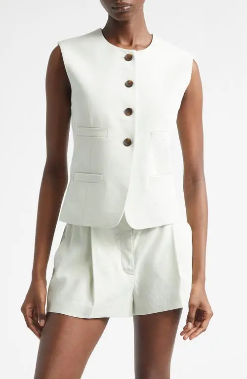 A.L.C. Georgie Linen-blend Vest - Pale Mint